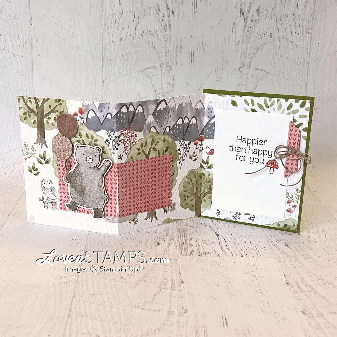 DSP Card Base Z-Fold with Stampin' Up!® Happy Forest Friends Suite ...