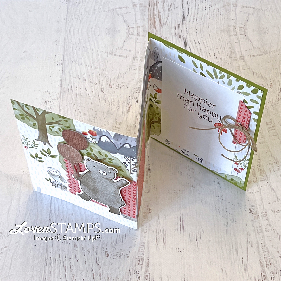 DSP Card Base Z-Fold with Stampin' Up!® Happy Forest Friends Suite ...
