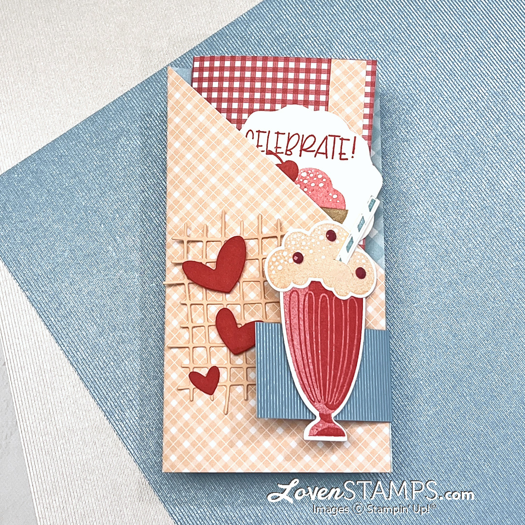Double-Sided DSP and Stamping Off Secrets: Stampin' Up!® Share A Milkshake Envelope Folder ...
