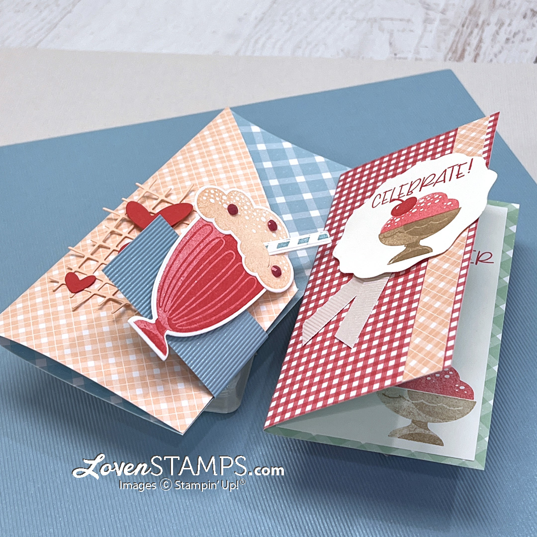 Double-Sided DSP and Stamping Off Secrets: Stampin' Up!® Share A Milkshake Envelope Folder ...